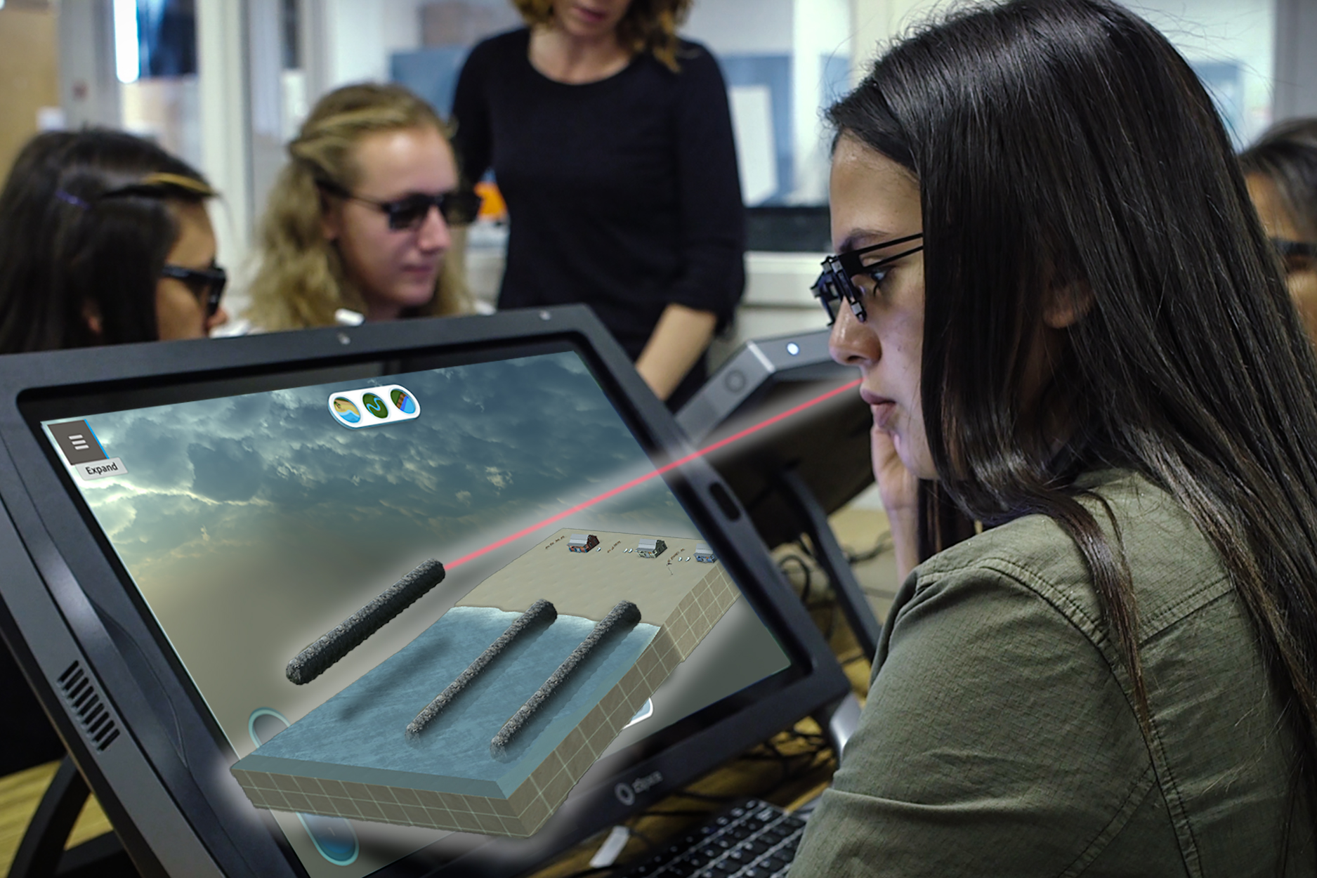 AIO/K12 - Elementary students using zSpace AIO in the classroom. (App: zSpace Experiences ...